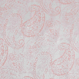Muse Dream Coral Pink Paisley Blackout Curtains 63 Length 2 Panels Set for Bedroom Floral European Style Print Curtains Living Room 52 Wide Thermal Insulated Window Panels Grommet Top 52" Wx63 L
