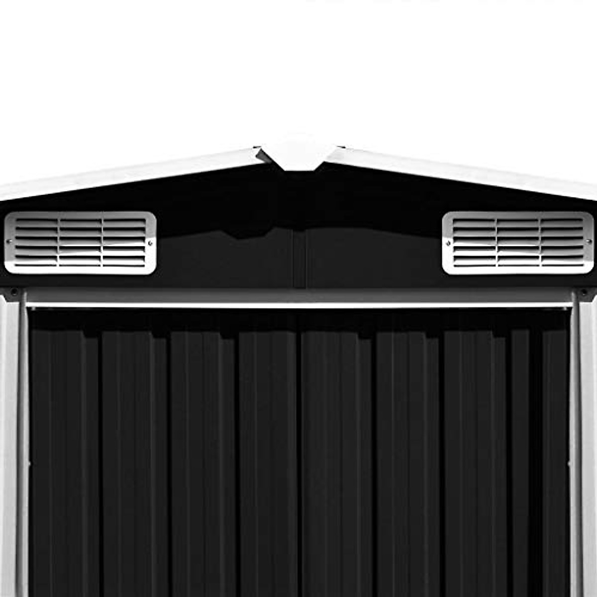 Outdoor Shed for Patio Furniture, Lawn Mower, and Bike Storage, Garden Shed Anthracite 101.2"x389.8"x71.3" Galvanized Steel