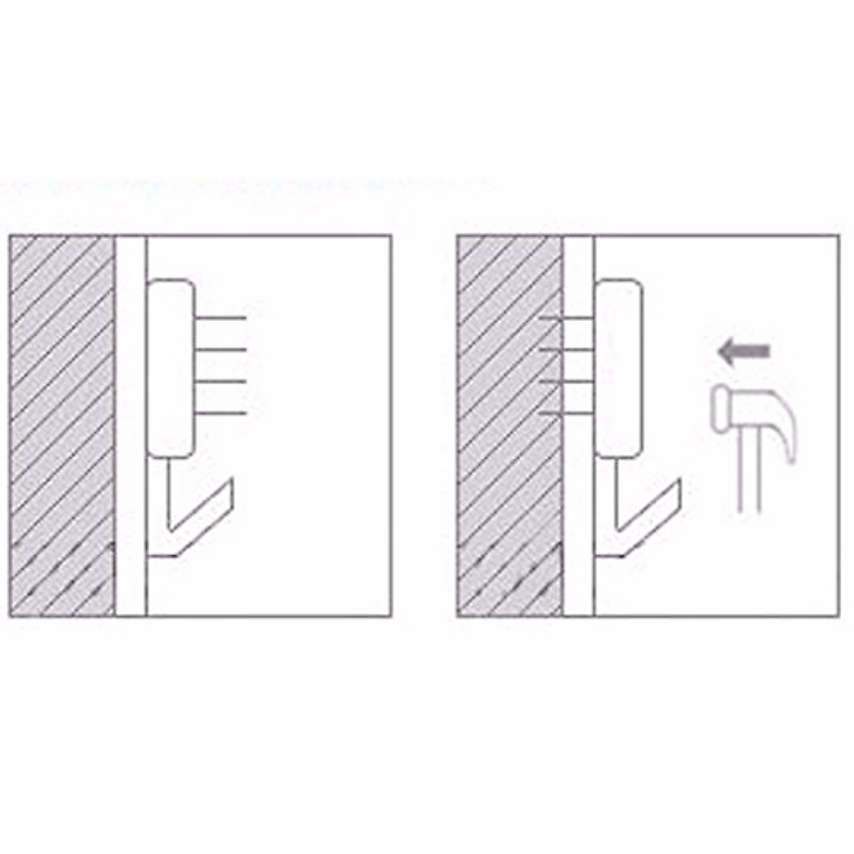 20PCS White Durable Assorted Concrete Hard Wall Photo Album Picture Hanging Kit Picture Frame Nail Hook Hanger Plastic Wall Hook Seamless Nail