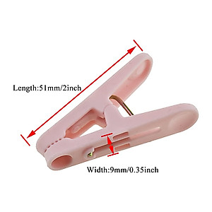 Hahiyo Plastic Clothespins Sock Clip Laundry 2inch Length with Spring Strong Grip Windproof Easy Pinch Hang Save Space Not Damage Leave Pinch Mark for Clothesline Towel Assorted 18PCS
