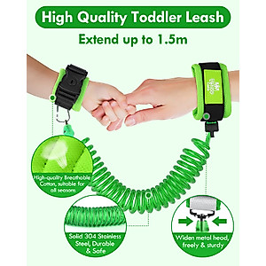 Lehoo Castle Toddler Leash for Boys, 4-in-1 Toddler Harness with Leash with Anti Lost Wrist Link for Kids, Baby Leash for Walking, Kids Leash Backpack (Dinosaur Blue)