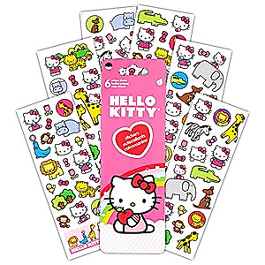 Hello Kitty Backpack for Girls - Bundle with 16" Hello Kitty School Backpack, Hello Kitty Stickers, Water Pouch, More | Hello Kitty Backpack for School