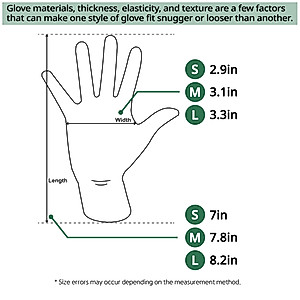 Youneedthat Eczema Aerosilver Safety Nitrile Glove Liners 20 Count, Seamless Non-slip Grip Food Prep Gloves, White(S,M,L) (Large (Pack of 20)