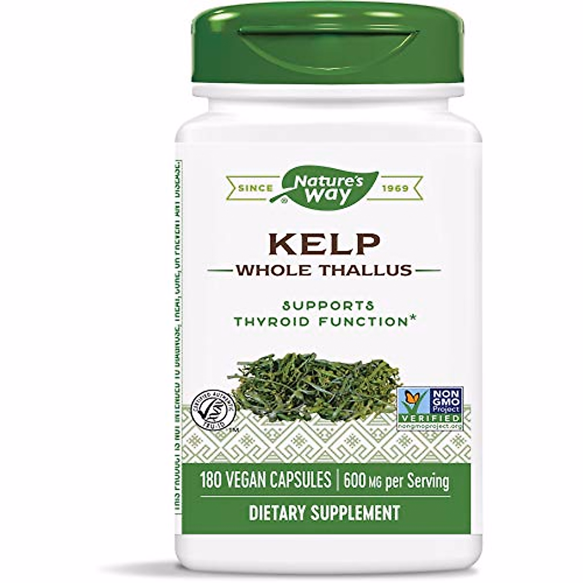 Nature's Way Kelp Supports Thyroid Function* Non-GMO Sustainably Sourced Vegan 180 Capsules