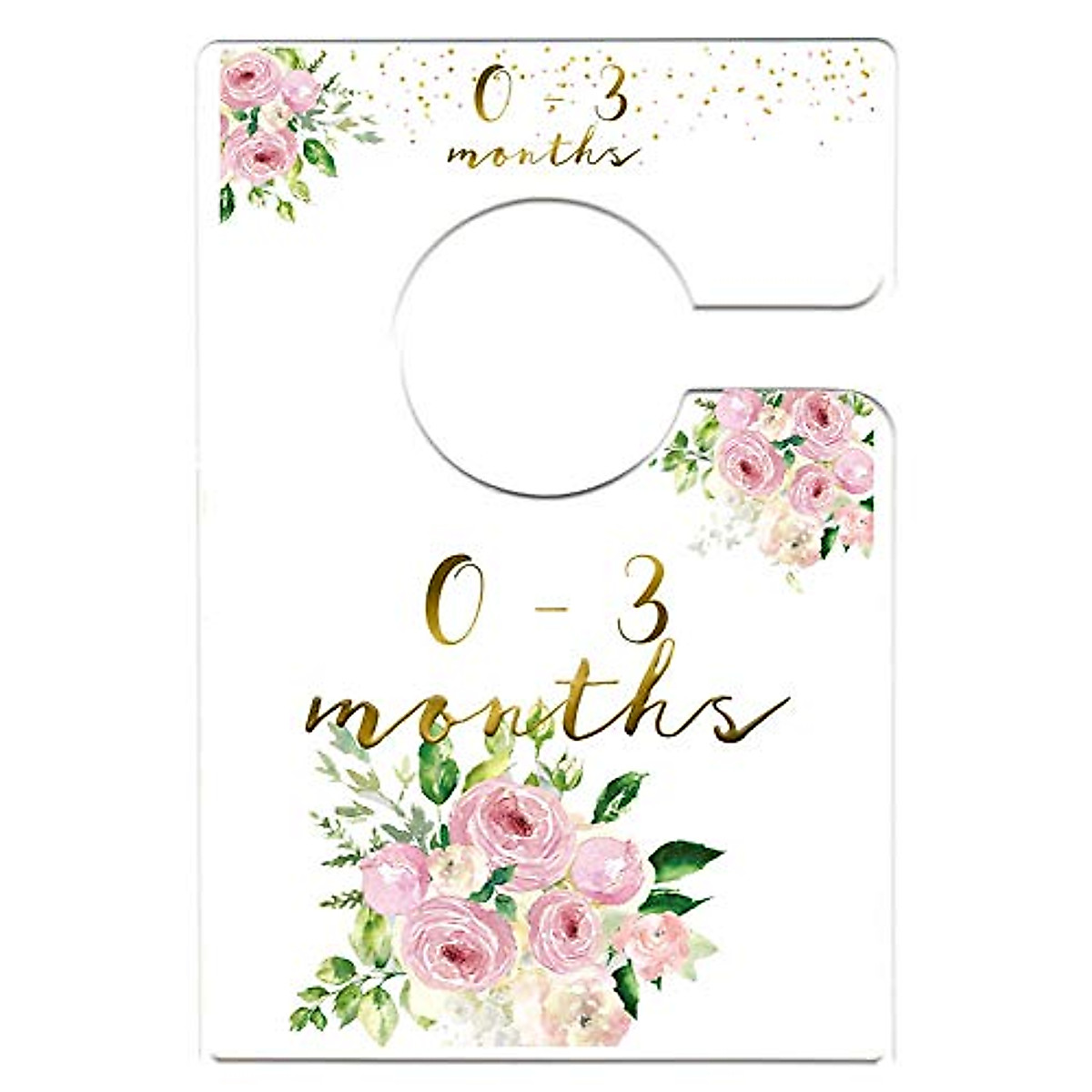 Mumsy Goose Nursery Closet Dividers Mauve Floral Baby Clothes Dividers Girl Grey Pink and Gold Closet Organizers