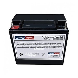 UPSBatteryCenter® Compatible Replacement Battery for DuroMax 10,000W XP10000EH Portable Generator – 12V 14Ah Battery, F3 - Nut & Bolt Terminals