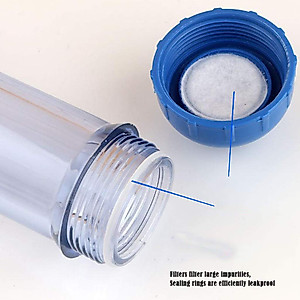 homozy T33 Water Filter Housing Empty Bottle Refill Two DIY Refillable Filter Shell Inline Filters Tube Reverse Osmosis