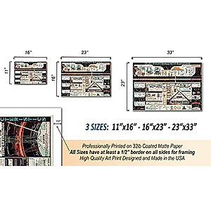 Chart of Electromagnetic Radiations | Science Teacher Gift Wall Art Poster (3 Sizes) (23"x33")