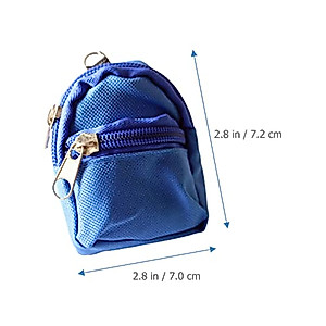 NUOBESTY 3pcs Mini Doll Backpack Mini House Backpack Mini Zipper Backpack School Bags Doll Accessories Miniatures Doll School Bags Toy Photography Props