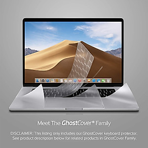 UPPERCASE GhostCover® Premium Ultra Thin Keyboard Cover Protector, Compatible with 2021 2022 2023 2024 M1/M2/M3/M4 Pro/Max MacBook Pro 14/16, M2/M3 MacBook Air 13/15, US ANSI Layout, Clear