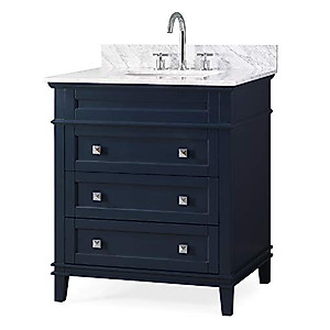 30" Felix Modern Style Navy Blue Bathroom Vanity 1810-V30NB-BS
