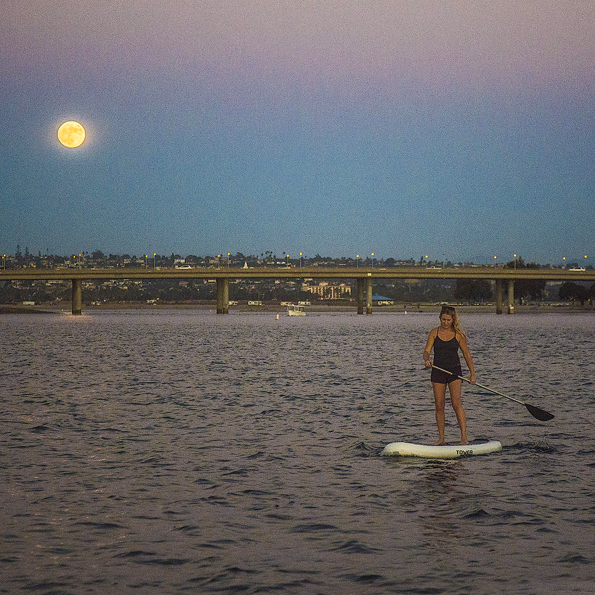 TOWER Inflatable 10’4” Stand Up Paddle Board - (6 Inches Thick) - Universal SUP Wide Stance - Premium SUP Bundle (Pump & Adjustable Paddle Included) - Non-Slip Deck (Adventurer 2-10'4")