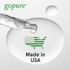 goPure Hyaluronic Acid Serum - Face Serum for Glowing Skin with Vitamin C and E, and Green Tea, Anti-Aging Serum to Visibly Improve Dry and Wrinkled-Looking Skin - 1 fl oz