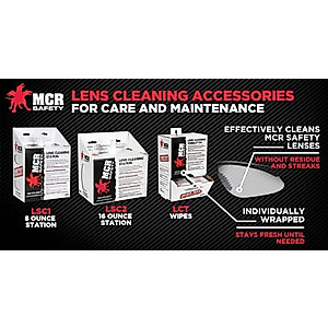 MCR Safety LCT Anti-Fog Anti-Static Lens Cleaning Towelette - 100 Wipes