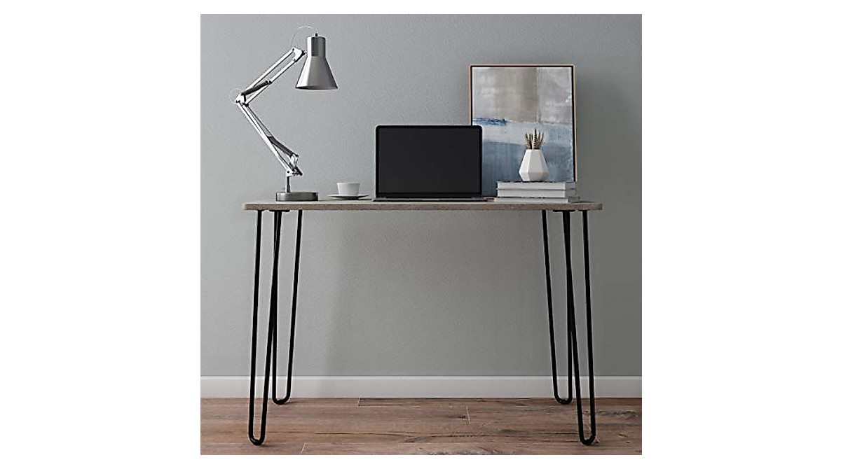 Modern Small Desk with Hairpin Legs - Lavish Home