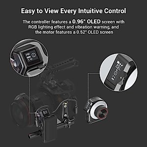 SmallRig MagicFIZ Wireless Follow Focus Two Motor Kit with Handwheel Controller, Wireless Handgrip and Two Receiver Motor, 100m / 328ft Remote Focus Control for DSLR and Cine Lenses - 3918