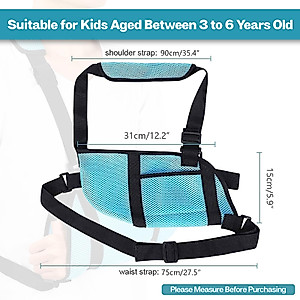 Haosie Arm Sling for Kid, Arm Support Sling Medical Child Arm Sling with Waist Strap, Padded Children Arm Support Sling Shoulder Immobilizer for Broken Elbow, Left or Right Arm