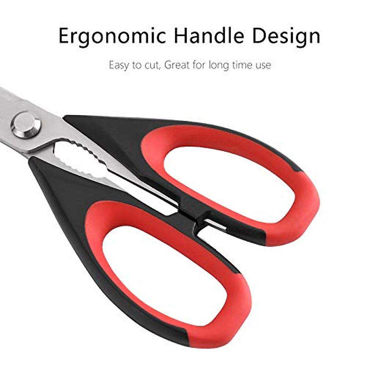 LIVINGO Kitchen Scissors Heavy Duty, 8.5 inch Dishwasher Safe Ultra Sharp Premium Heavy Duty Kitchen Shears, Multi Purpose Cooking Scissors Stainless Steel