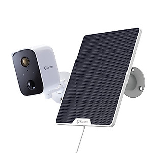 Swann CoreCam Solar Wireless Security Camera, 1080p HD Indoor/Outdoor Home, Night Vision, IP65, Heat Motion Detection, Weatherproof, 2-Way Talk, Siren, Local 32GB & Cloud Storage, Solar Panel, 1 Pack