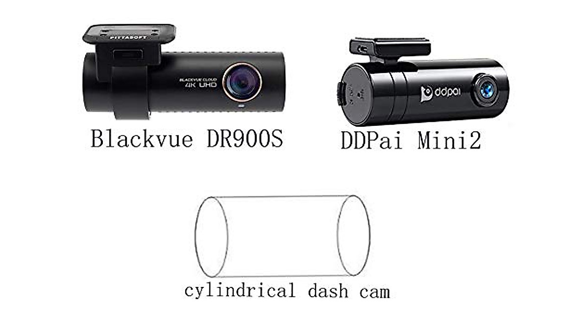 Dash Cam Mirror Mount - Fits Cylindrical BlackVue DR900S/750S/650S ...