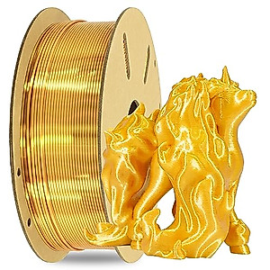 OEM MIKA3D 1KG Silk Metalic Shiny Gold PLA 3D Printer Filament, Widely Support for Most 3D Printing Printer, 2.2lbs 1KG 1.75mm 3D Printing Silk PLA Material