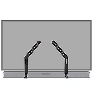 ECHOGEAR Sound Bar Monting Bracket For Under TV - Adjustable Height & Depth for Max Compatibility Between TV & Soundbar - Dolby Atmos Compatible & Works with with LG, Vizio, Bose & More