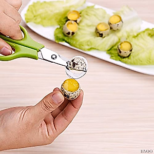 2Pcs Stainless Steel Quail Egg Scissors - Egg Slicer Pigeon Clipper Shell Separator Quail Egg Peeler Kitchen Scissor Egg Cracker - Scissor Cooking Cutter Quail Egg Cutter - Kitchen Shear for Salad