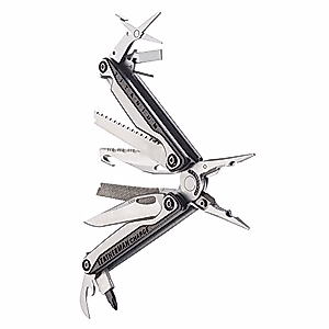 LEATHERMAN, Charge Plus TTi Titanium Multitool with Scissors and Premium Replaceable Wire Cutters, Built in the USA, Stainless Steel