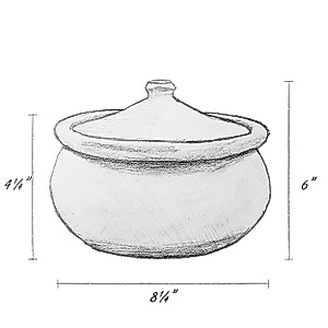 High Wind Flamed Dark Primitive Cooking Pot - Pre Seasoned - Made from Fire Clay: Suitable for Stove Top and Open Fire