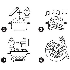 Al Dente - The Singing Floating Pasta Timer: Will Sing Different Tunes when Pasta is Ready at 3, 7, 9, and 11 Minutes, to be Boiled with any Pasta in the Pot, Floats in Cold & Hot Boiling Water