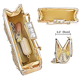 Evening Bag,Rhinestone Purse Sparkly Bag Silver Diamond Purses for Women 2023 Upgrade Evening Party Club Wedding Prom Rhinestone Handbag Hobo Bag Valentines Day Gifts for Her Wife