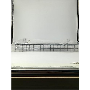 ANZOME Wire Wall Basket, Grid Basket with Hooks, Wall Mounted Organizer for Wall Grid, Kitchen Organizer, Wire Storage Shelf Rack for Home Supplies, Wall Decoration(Black)