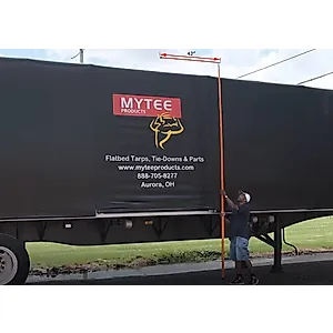 Mytee Products Heavy Duty 15' Load Height Measuring Stick - Adjustable Height Stick for Trucks & Trailer with Carrying Bag