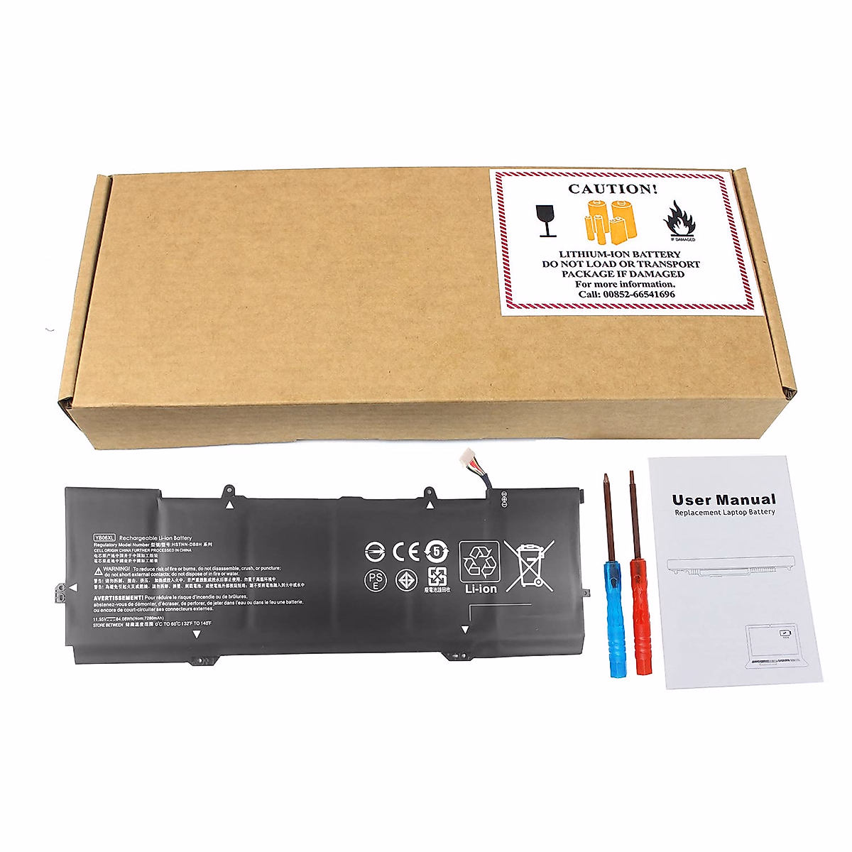 Gomarty YB06XL HSTNN-DB8H Laptop Battery for HP Spectre X360 15-CH000 15T-CH000 15-CH000NA 15-CH011DX 15-CH011NR CH001TX CH005NG CH015ND CH034NG Series 926427-271 928372-855 926372-855 TPN-Q200