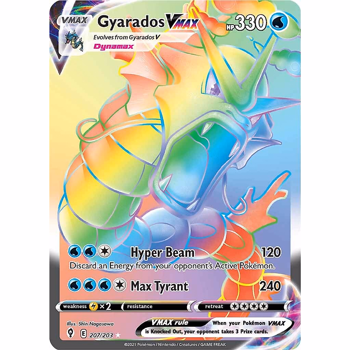 Gyarados VMAX - 207/203 - Secret Rare - Sword & Shield - Evolving Skies