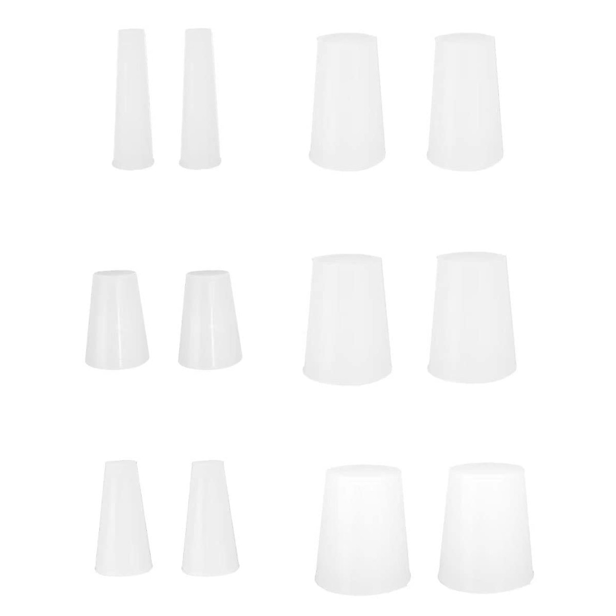 12 PCS（6PCS Sizes）Belly Button Plug ，Belly Button Shaper Tummy Tuck for Liposuction or Umbilical Hernia Repair，Belly Button Trainer Silicone Plug, white