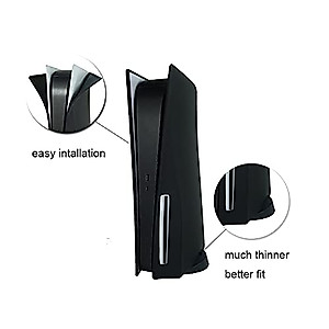 Silicone Skin Cover Compatible for PS5 Console, Anti-Scratch Anti-Dust Waterproof Dustproof Protective Case for Disc/Digital Version (Red Disc Version)