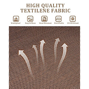 VredHom Outdoor Chaise Lounge Chair, Patio Chaise 5 Position Adjustable Backrest Recliner Ergonomic Armrest All Weather Textiline Aluminum Reclining Chairs for Patio, Beach, Yard, Pool，Brown