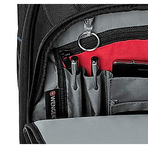 SwissGear Carbon II Black Notebook Backpack-Fits Apple MacBook Pro 15 inch and 17 inch