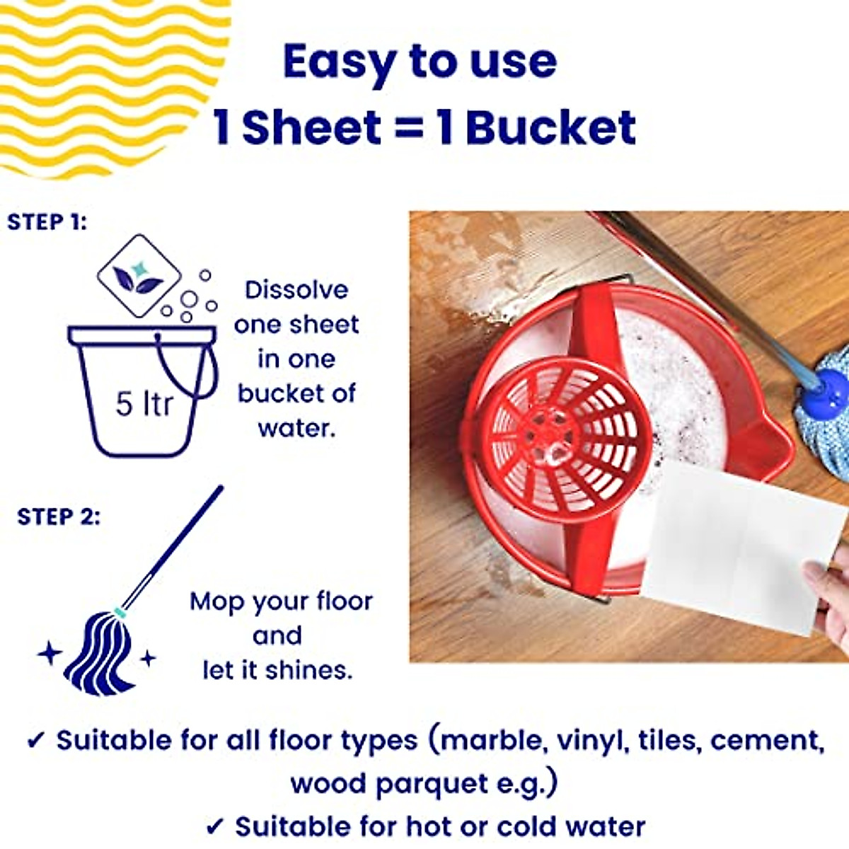 Naturali ECO Floor cleaning Sheets - 36pcs Tropical Scented Sheets