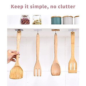 So Nice Command Hooks Clear Door Adhesive Heavy Duty Shower Wall Hooks for Hanging,180 Degree Rotating Seamless Stick on Bathroom Kitchen Outdoors,Home College Dorm Room Essentials-8 pcs