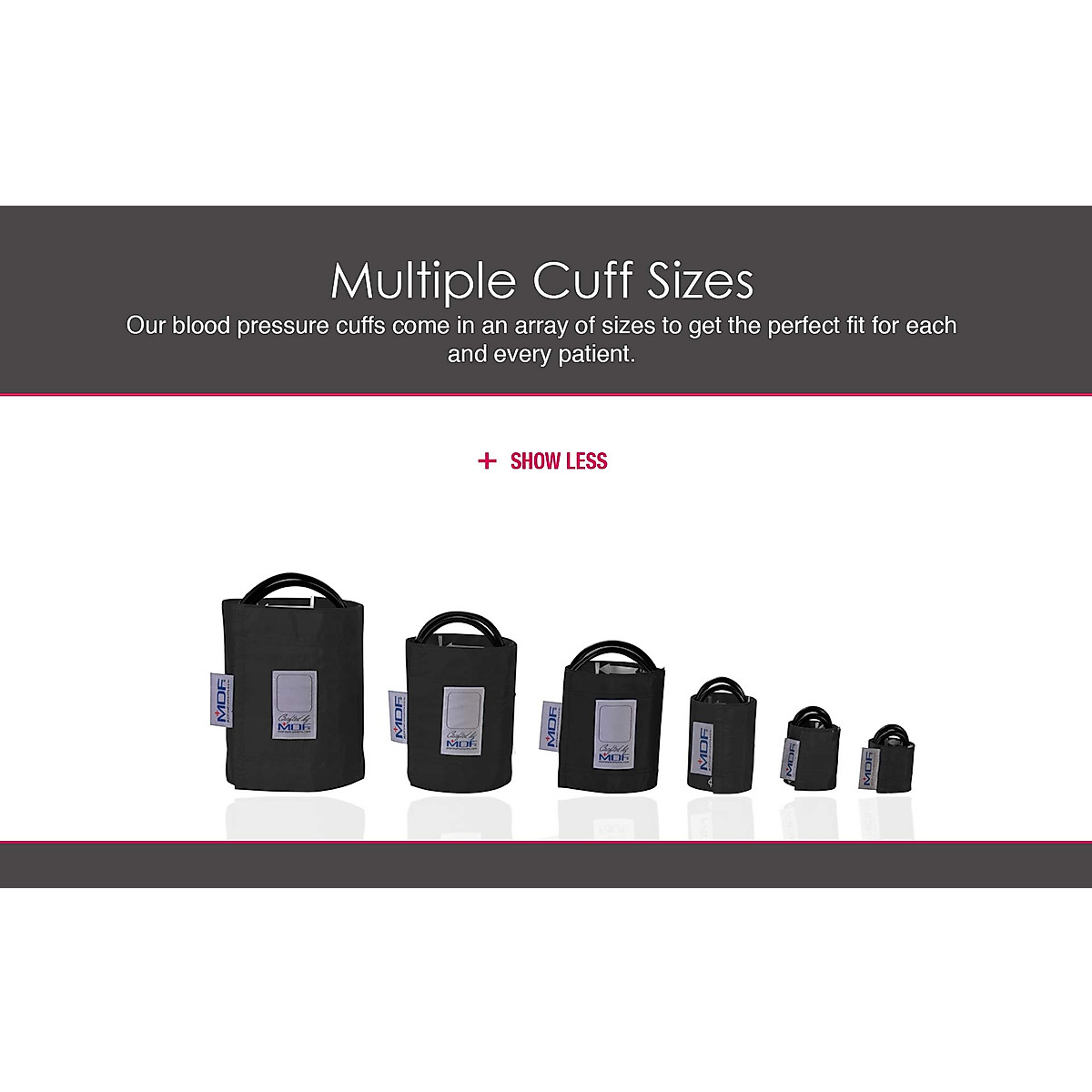 MDF Instruments, Extra Large Gauge Calibra Pro Aneroid Sphygmomanometer with Shock Guard & Adult Sized Cuff Included, Lifetime Calibration, Black Dial, Black Cuff, MDF808B11