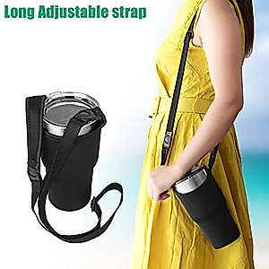 4 Packs 30oz Tumbler Carrier Holder Pouch with Shoulder Strap, Fit for YETI, Rtic, Atlin, Ozark Trail, Rambler 30 oz Insulated Tumbler Coffee Cup for 30oz Stainless Steel Travel Insulated Coffee Mug
