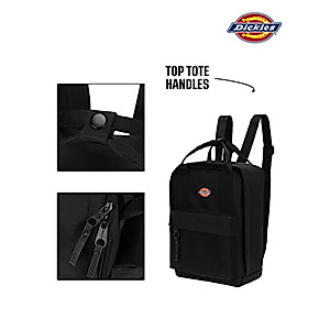 Dickies Brooklyn Mini Backpack, Small Backpack Purse for Men and Women, Travel Shoulder Book Bag (Black)