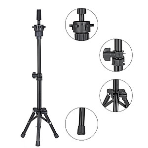 Anself + Tripod for Hairdressing Head to Stand On A Table