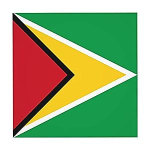 LIICHEES Flag of Guyana Tablecloth Kitchen Dining Room 54"x54" Square Washable Table Cover Outdoor Garden Picnic Tablecloths