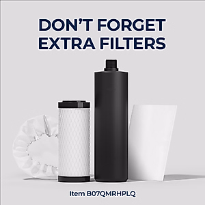 Outback Water Emergency Filtration System - 5 Gallon Bucket Water Filter - Gravity Powered, Portable, Purify up to 24 Gallons of Potable Drinking Water Per Day