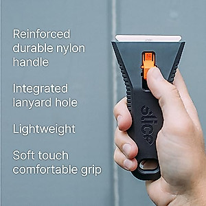 Slice 10591 Manual Utility Scraper, Locking Ceramic Blade, Rust Free, Finger Friendly, Soft-Touch Comfort Grips Reduce Strain, Regular - Manual (Locks in Position)