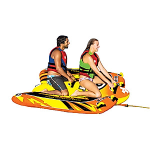 Wow Sports - Bolt Inflatable Towable Tube - 1-4 Riders - Perfect for Kids & Adults - Soft Top Deck Tube