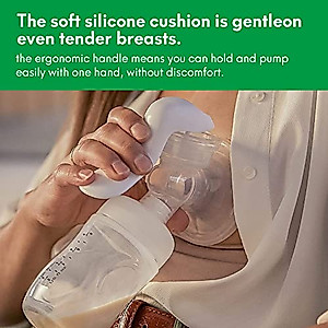 Durceler Manual Breast Pump, Silicone Hand Pump for Breastfeeding, Small Portable Manual Breast Milk Catcher, Baby Feeding Pumps & Accessories, White, Mothers Day Gifts, Travel Portable Breast Pump